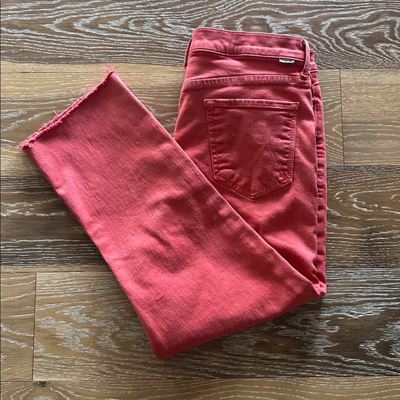 MOTHER | Jeans | Mother Stretch Jeans Washed Out Salmon Frayed Hemsize ...
